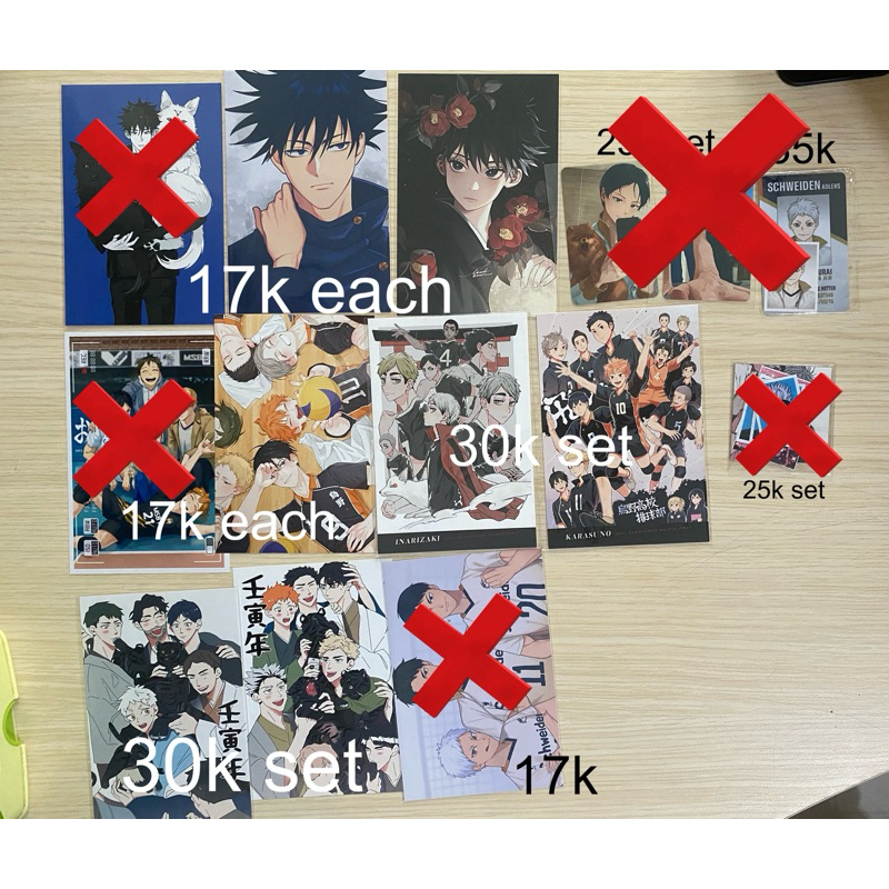 Haikyuu aot jjk attack on titan jujutsu kaisen fanmerch Paper | Shopee ...