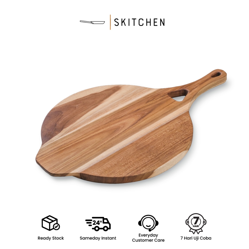 KAYU Skitchen Teak Wood Pizza Tray (diameter: 30cm)/Pizza Placemat ...