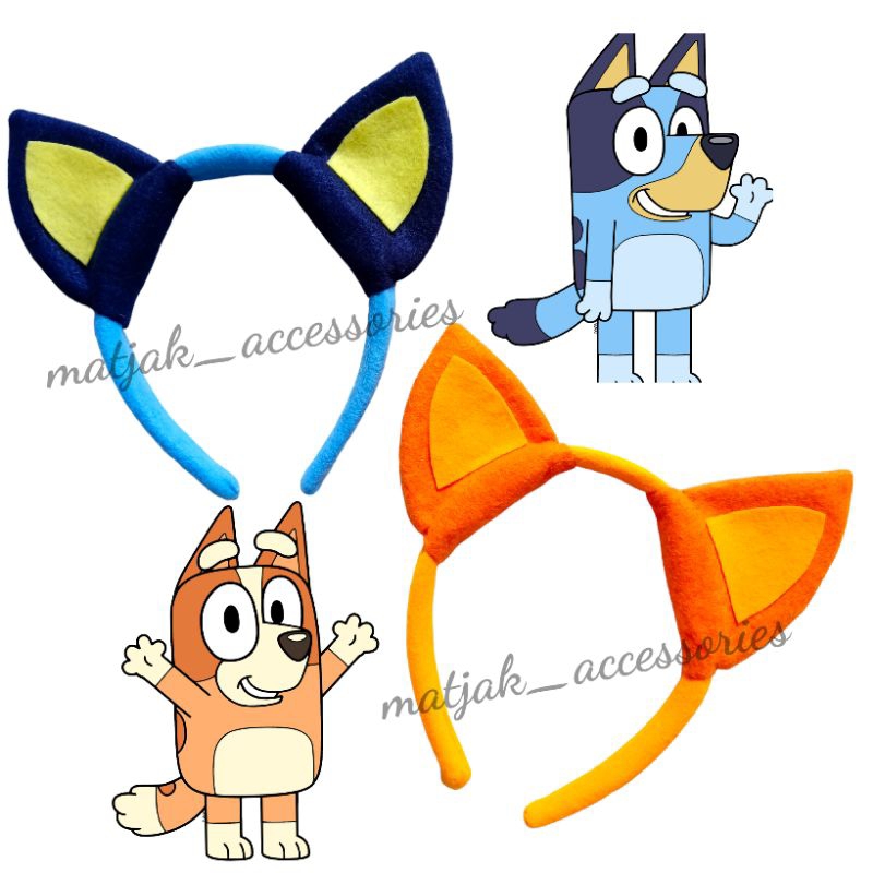 Bluey Inspired Character Headband Cosplay Cartoon Kids Bluey Bingo ...