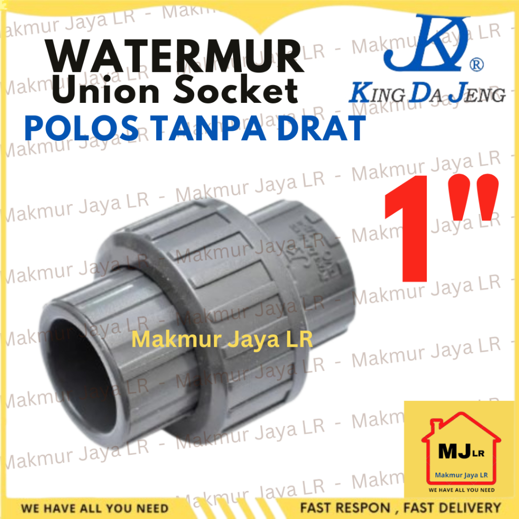 Watermur 1" 1 inch KDJ Plain WITHOUT DRAT Union Socket PVC AW THICK ...