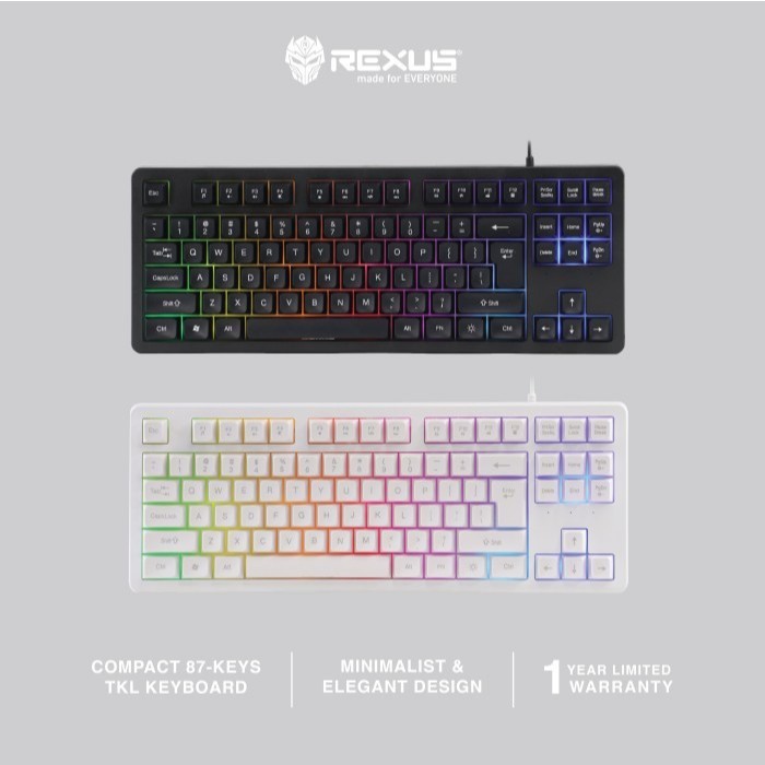 Rexus Fortress K9G RGB Gaming Keyboard TKL Gaming Keyboard | Shopee ...