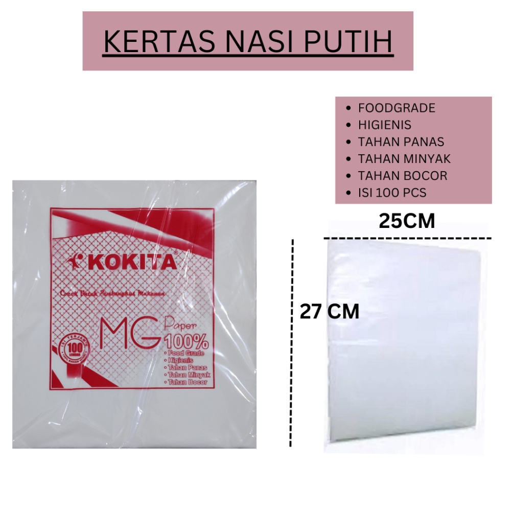 PUTIH Limit White Rice Paper KFC Paper Burger Paper Rice Wrap Paper ...