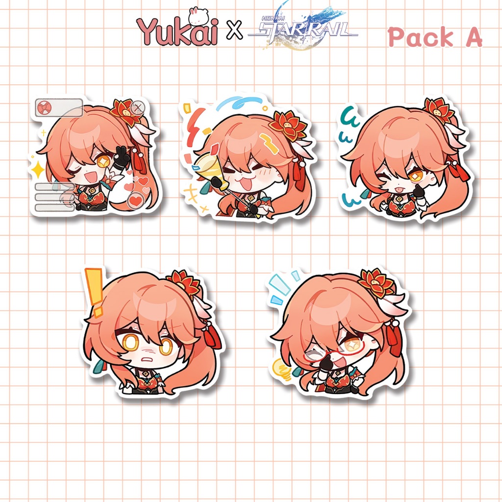 Premium Guimen Honkai Star Rail (HSR) Pack Stickers, Waterproof Anime ...