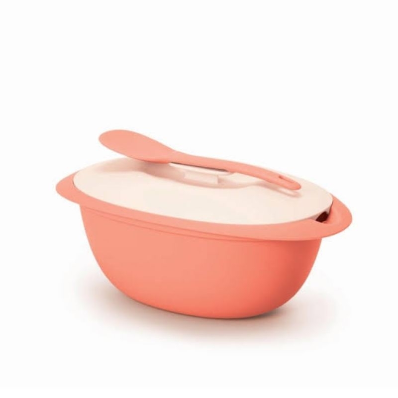 Bloomia Rice Server Ladle Rice Serving Container with Spoon Peach ...