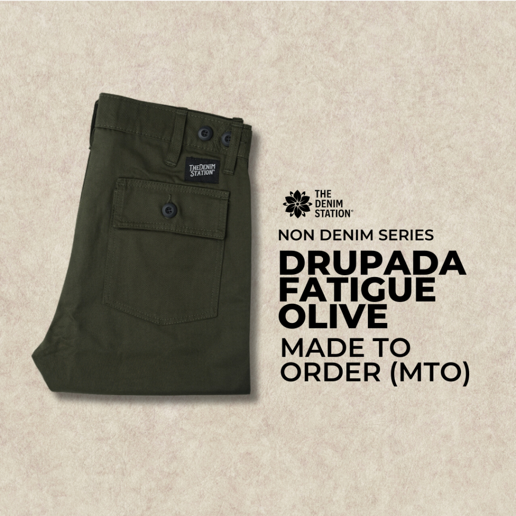 The Denim Station - DRUPADA Fatigue Olive Pants (Made to Order ...