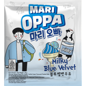 MARI OPPA RENTENG KOREAN MILK DRINK 1 RENTENG CONTENTS 10 SACHET BLUE ...