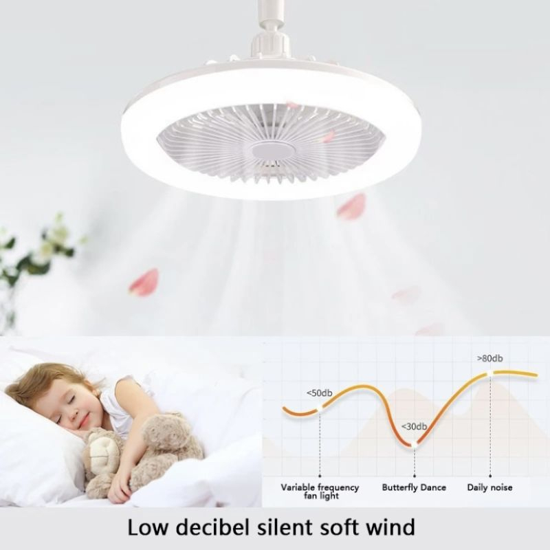 As 18 AC E27 50 Wat LED Fan Light LED Ceiling Lamp + 2 in 1 Remote Wall ...