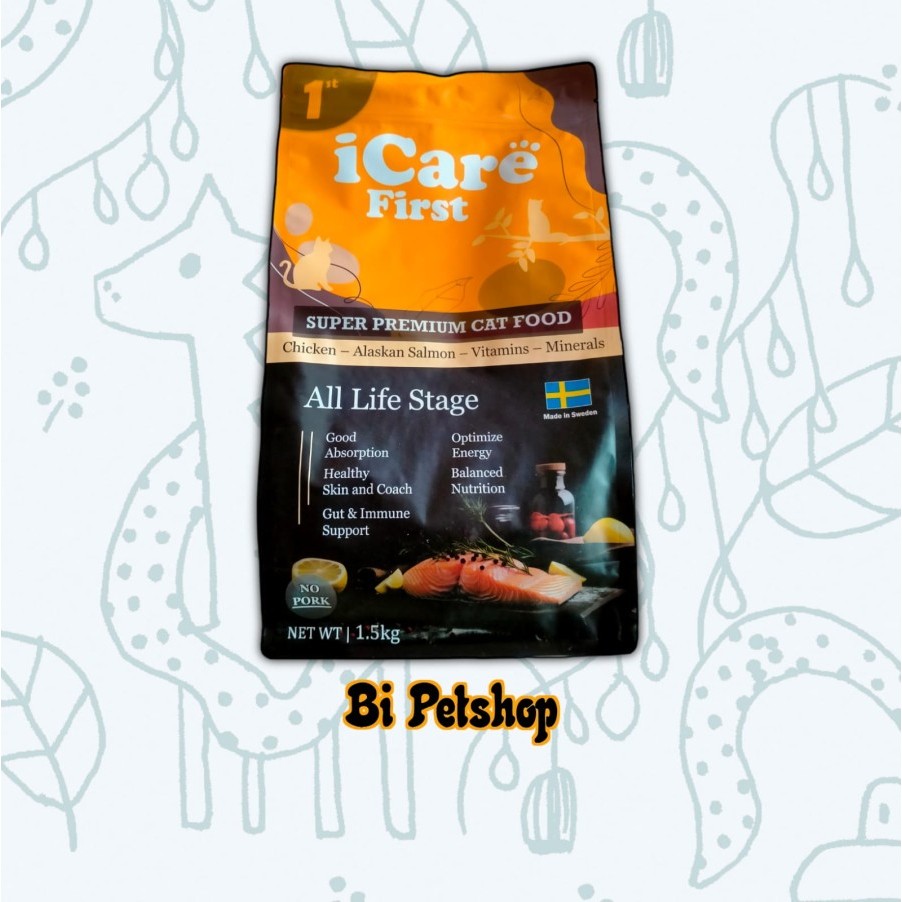 Icare First All Life Stage 500gr Repack Super Premium Cat Food | Shopee ...