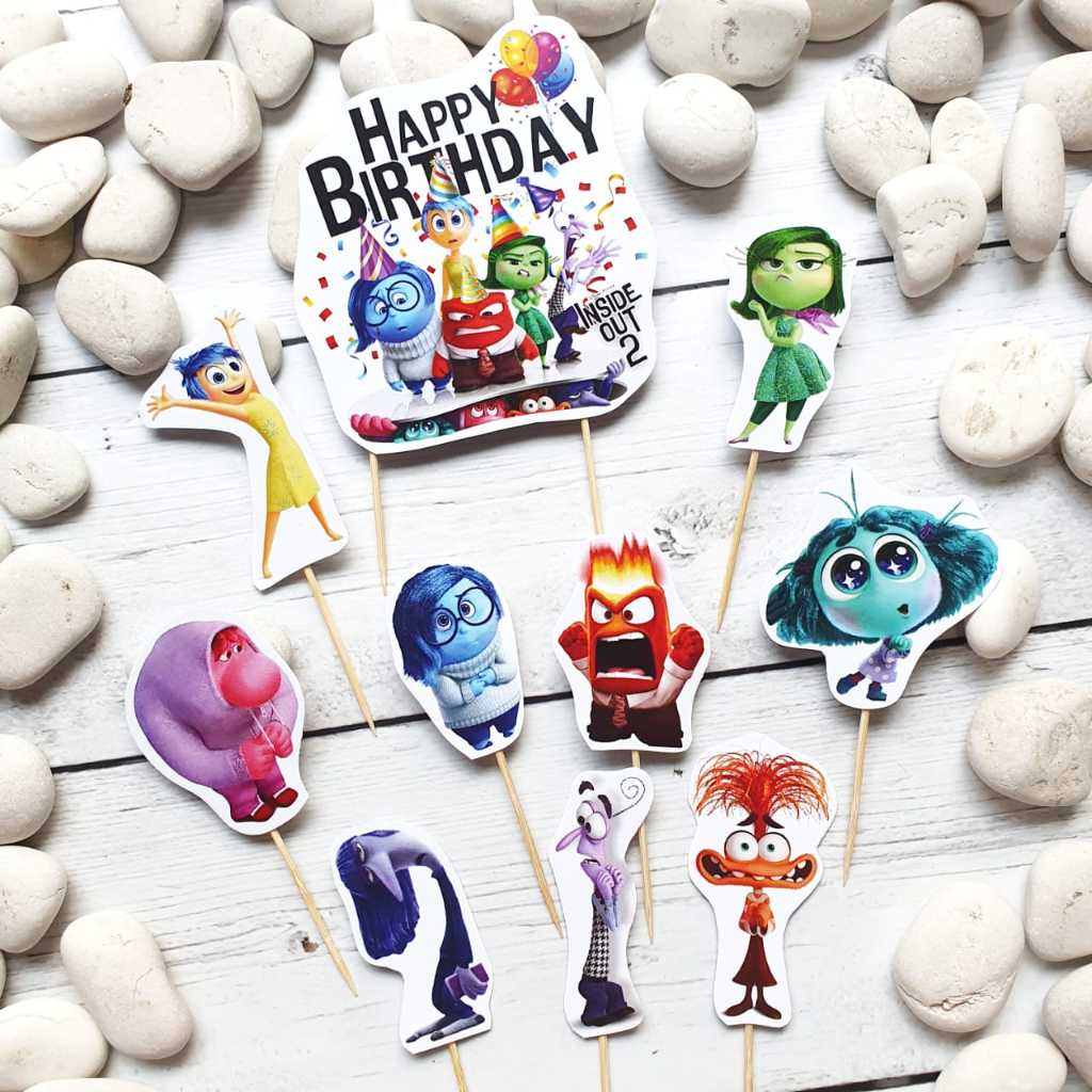 Inside Out Birthday Cake Topper Cupcake Pudding Tumpeng Hampers ...