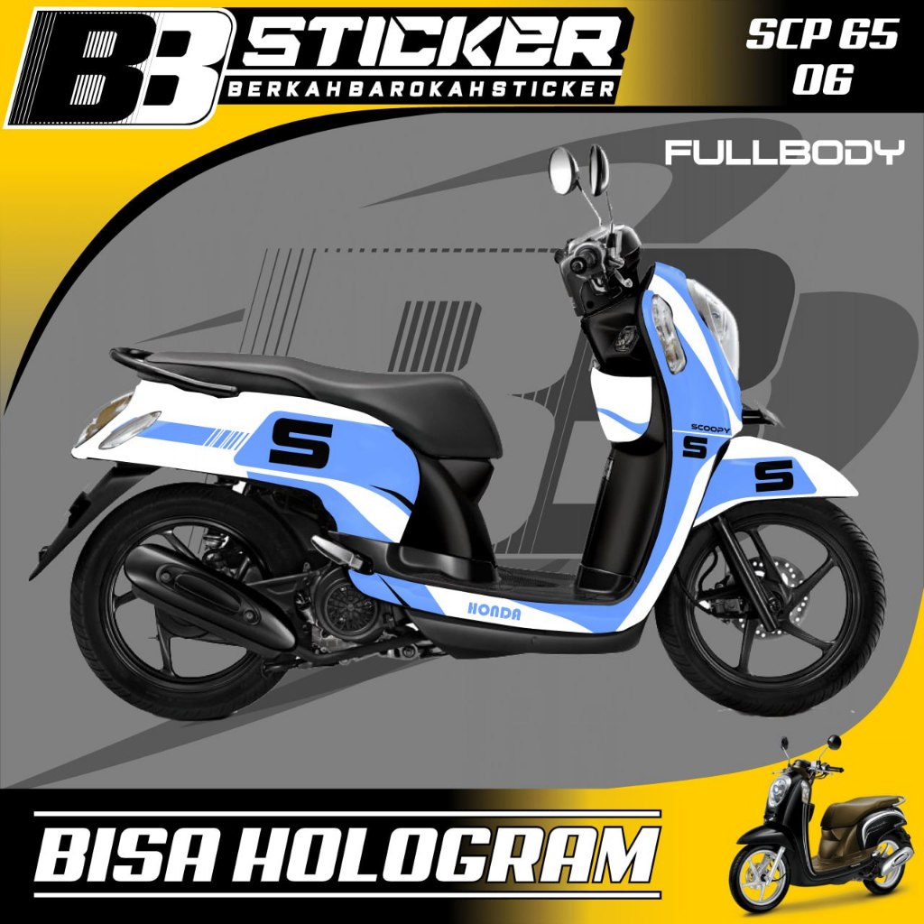 Scoopy Decal CAN HOLOGRAM Full Body Full Block Decal Sticker Scoopy FI ...