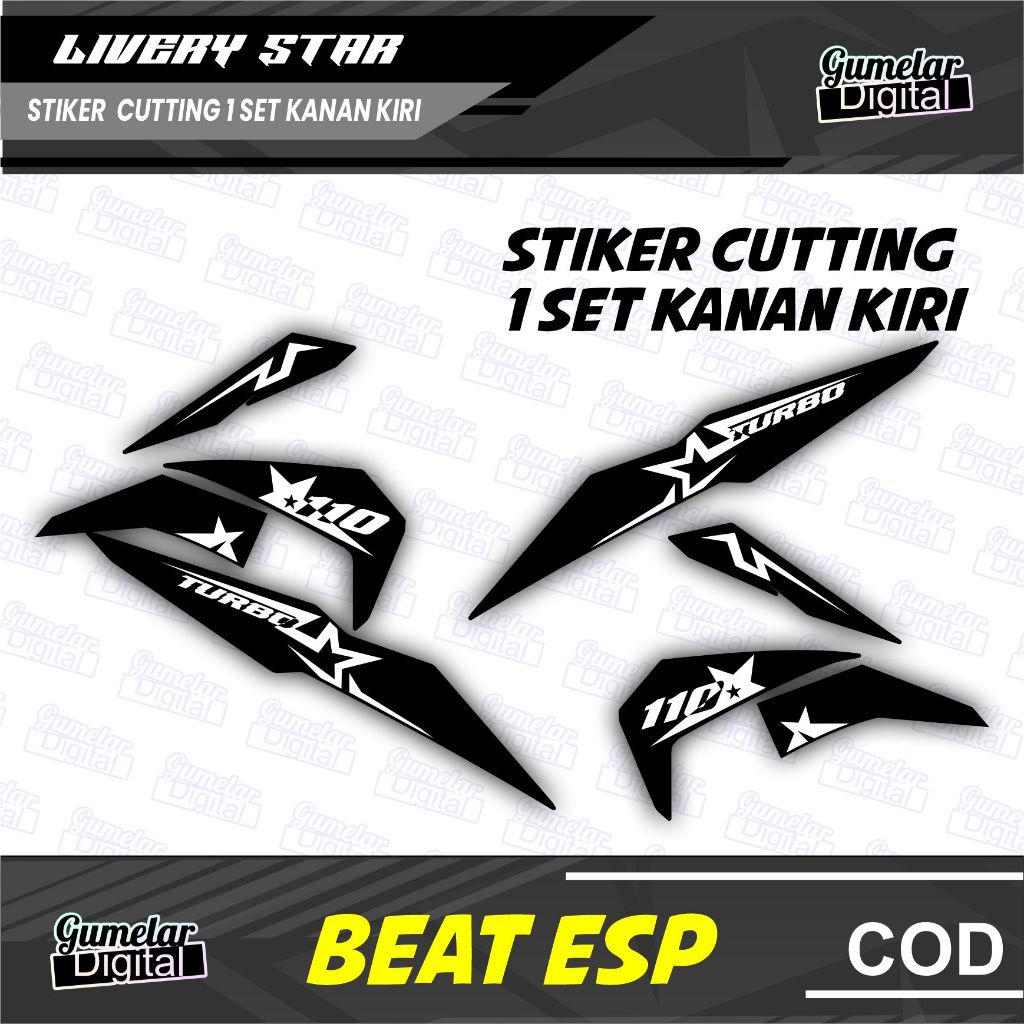 SIMPLE CUTTING STICKER HONDA BEAT ESP BEAT STREET LIVERY STAR CUTTING ...