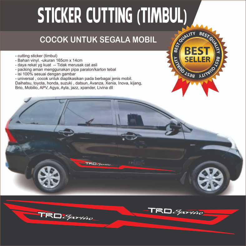 Toyota avanza calya sigra inova xenia modified striping sticker ...