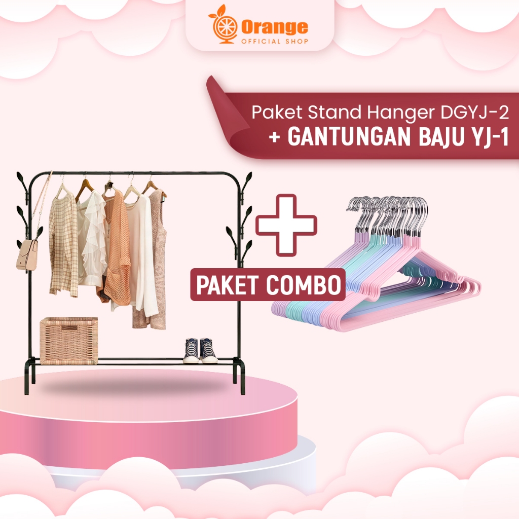 Orange Official Shop Package BUY 1 GET 2 Stand Hanger Clothes Stand ...