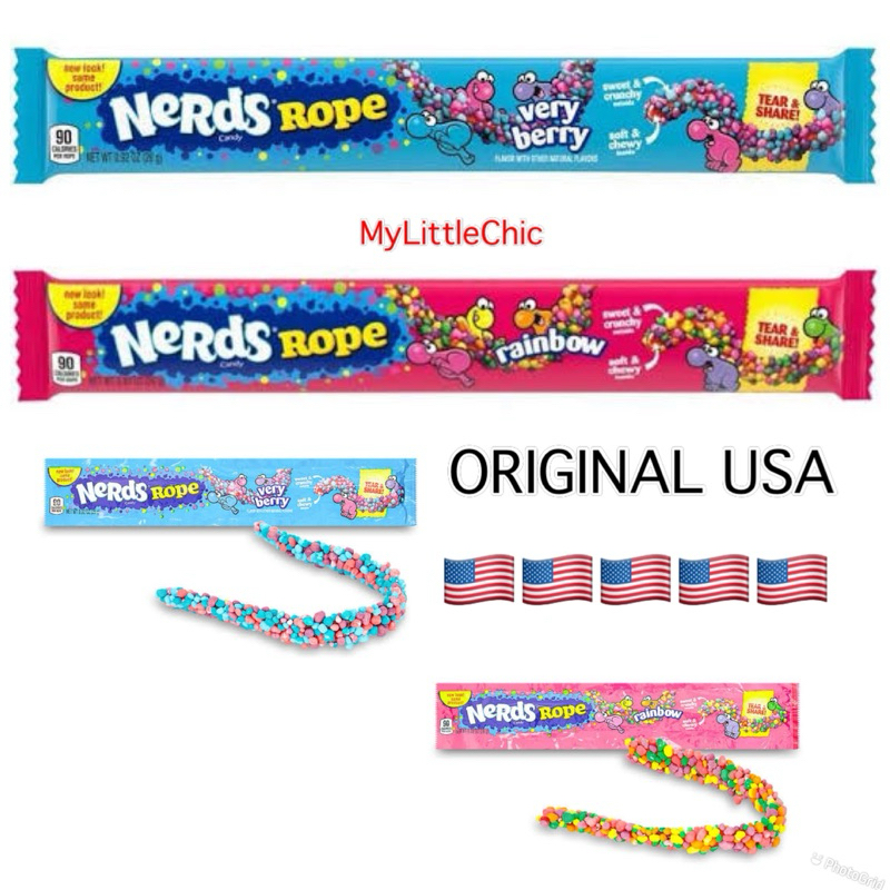 Nerds Rope Candy Rainbow / Very Berry USA - 26gr | Shopee Philippines
