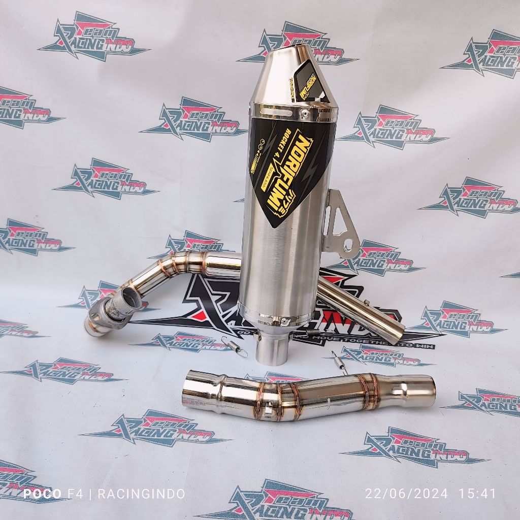 Exhaust muffler pipe canister Lumos NORIFUMI Rocket 4-zipper kawasaki ...
