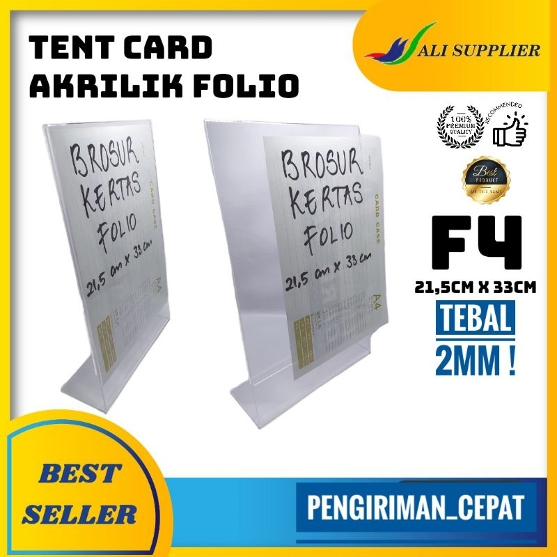 Brosur HOLDER / TENT HOLDER A4 / ACRYLIC TENT CARD DISPLAY F4 / POP ...