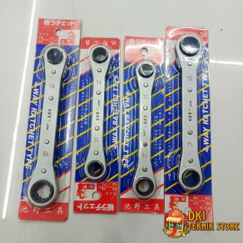 4 Way Ratchet Key 17 19 21 22 Mm Opt Double Ring Key Combination ...