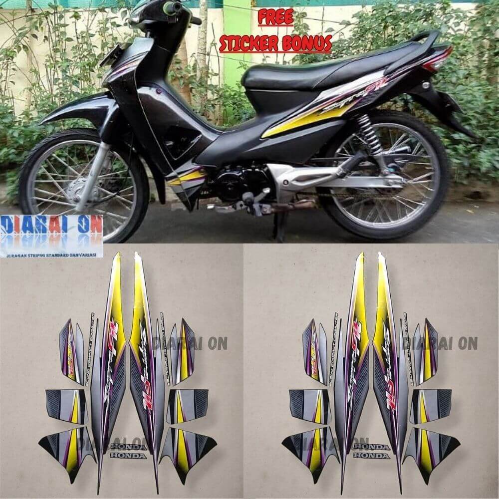 HITAM Honda Supra Fit 2006 Sticker Striping - Supra Fit New 2006 Disk ...