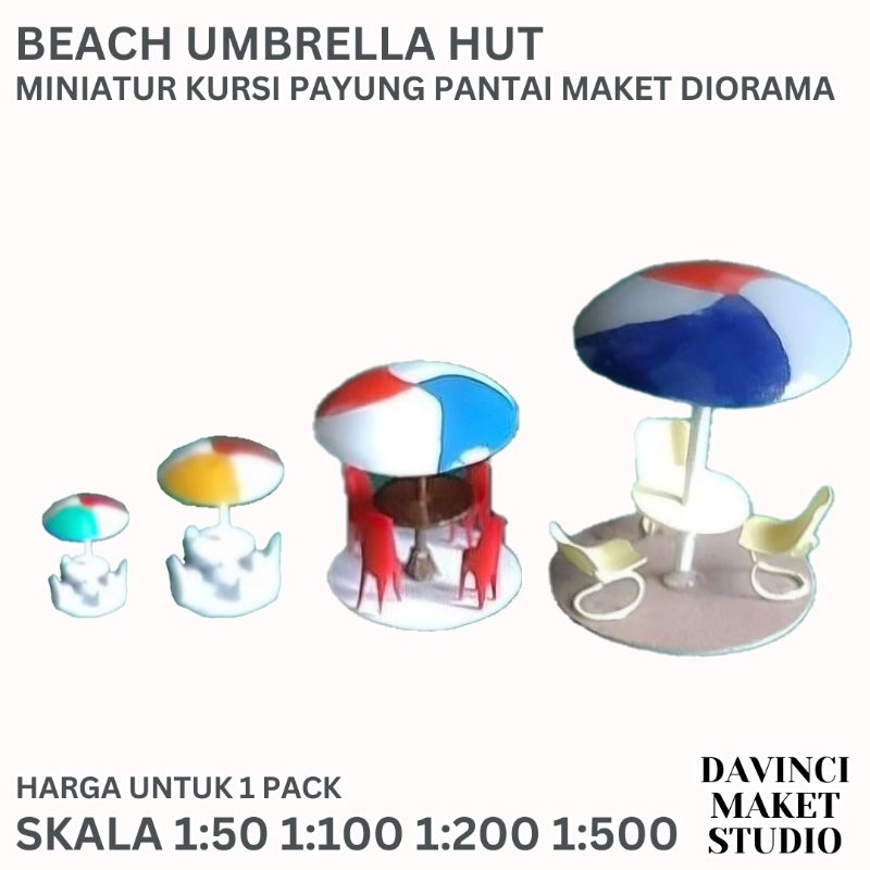 Miniature Beach Chair Relaxing Swimming Pool Gazebo Umbrella Diorama ...