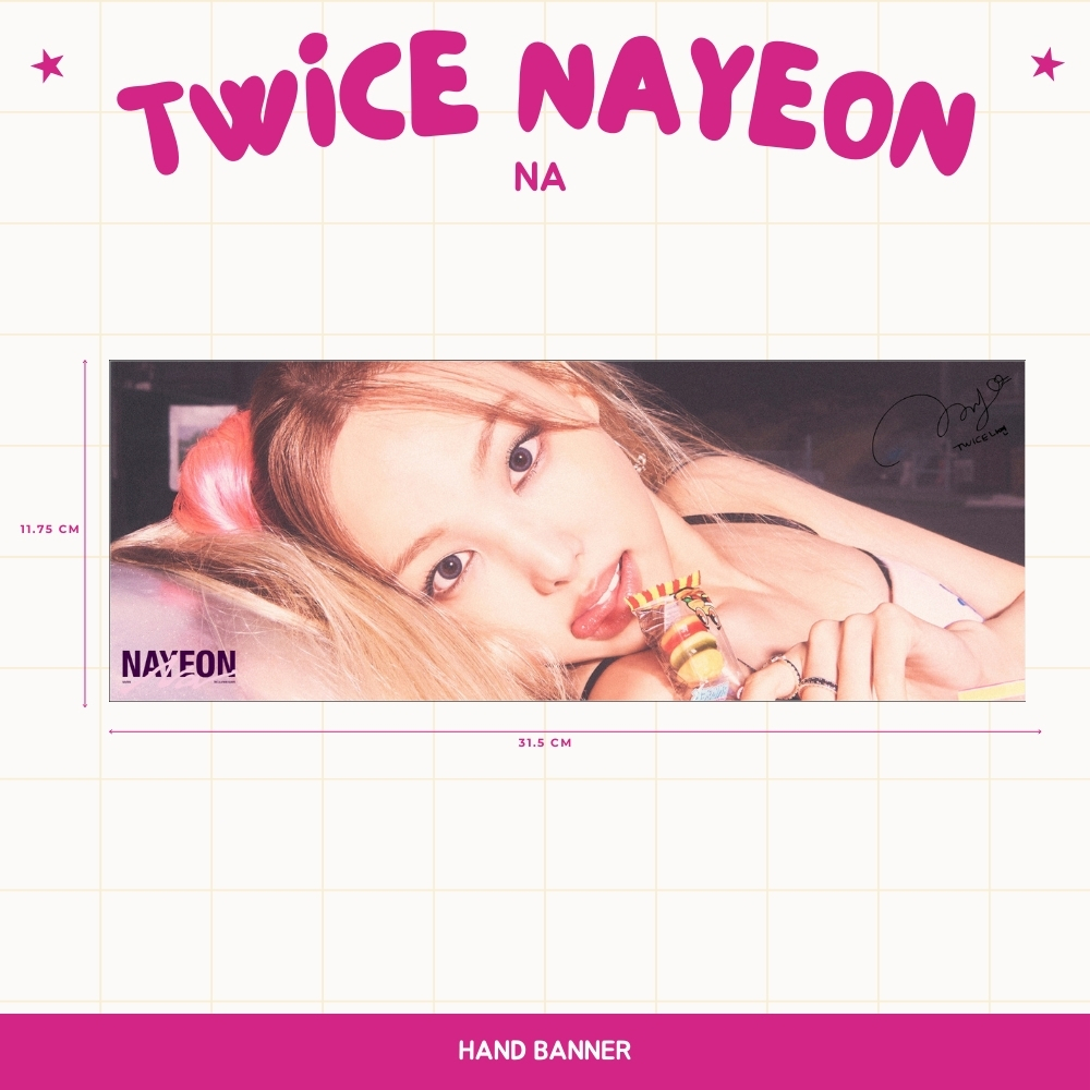 Hand BANNER TWICE NAYEON NA HANDBANNER (Price 1pcs+lamination 2 Sides ...