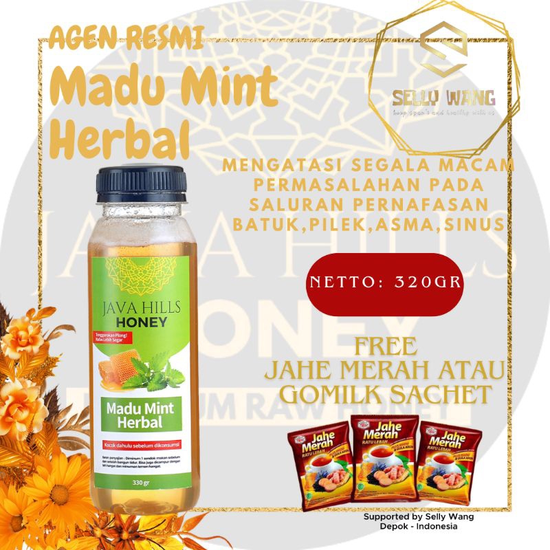 MERAH MINT HONEY JAVA HILS HONEY - ORIGINAL HERBAL 320GR - FREE RED ...