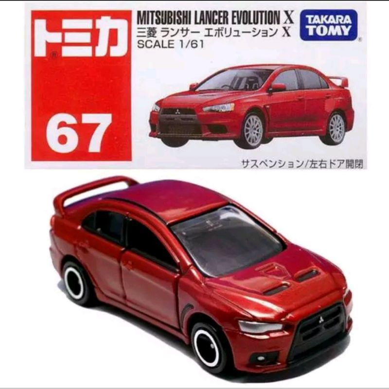 MERAH TAKARA TOMY TOMICA MITSUBISHI LANCER EVOLUTION | Shopee Philippines