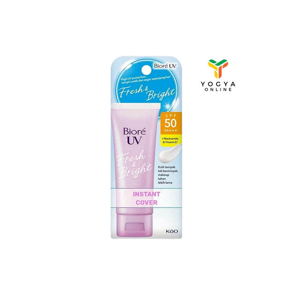 Biore Uv Fresh Bright Spf50 Instant Cover 30 G | Shopee Philippines