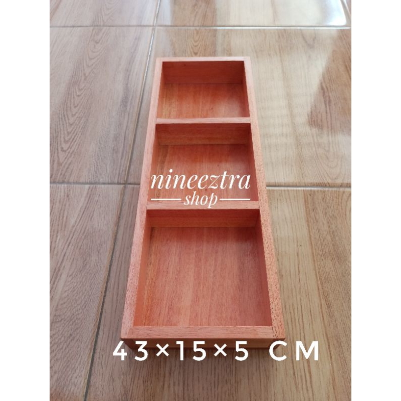 KAYU Mahogany Bulkhead Box 3 Column Sizes per Column 13x13x4 cm Full ...