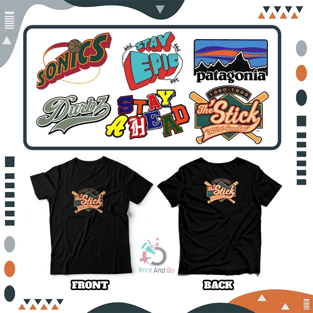 IRON-ON SCREEN PRINTING DTF PRINTING VARSITY STREET POWER THEME (SIZE ...