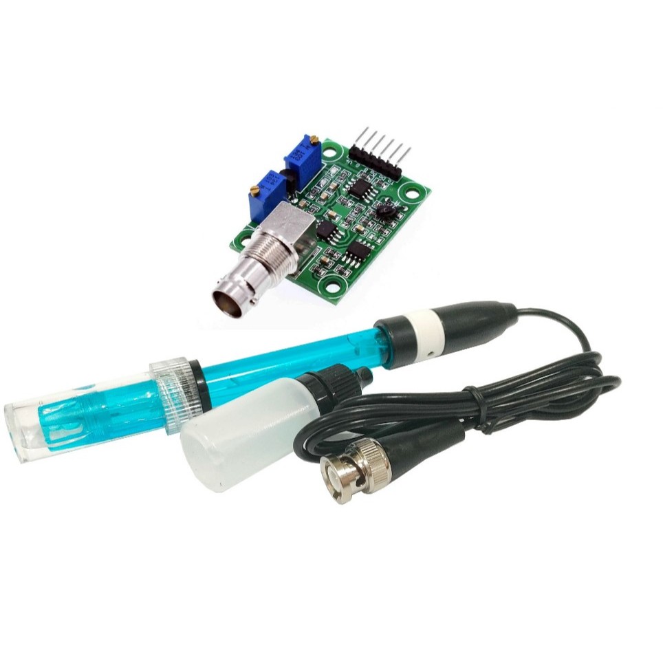 Ph Meter Electrode BNC Sensor Connector & pH Meter Module pH-4502C pH ...
