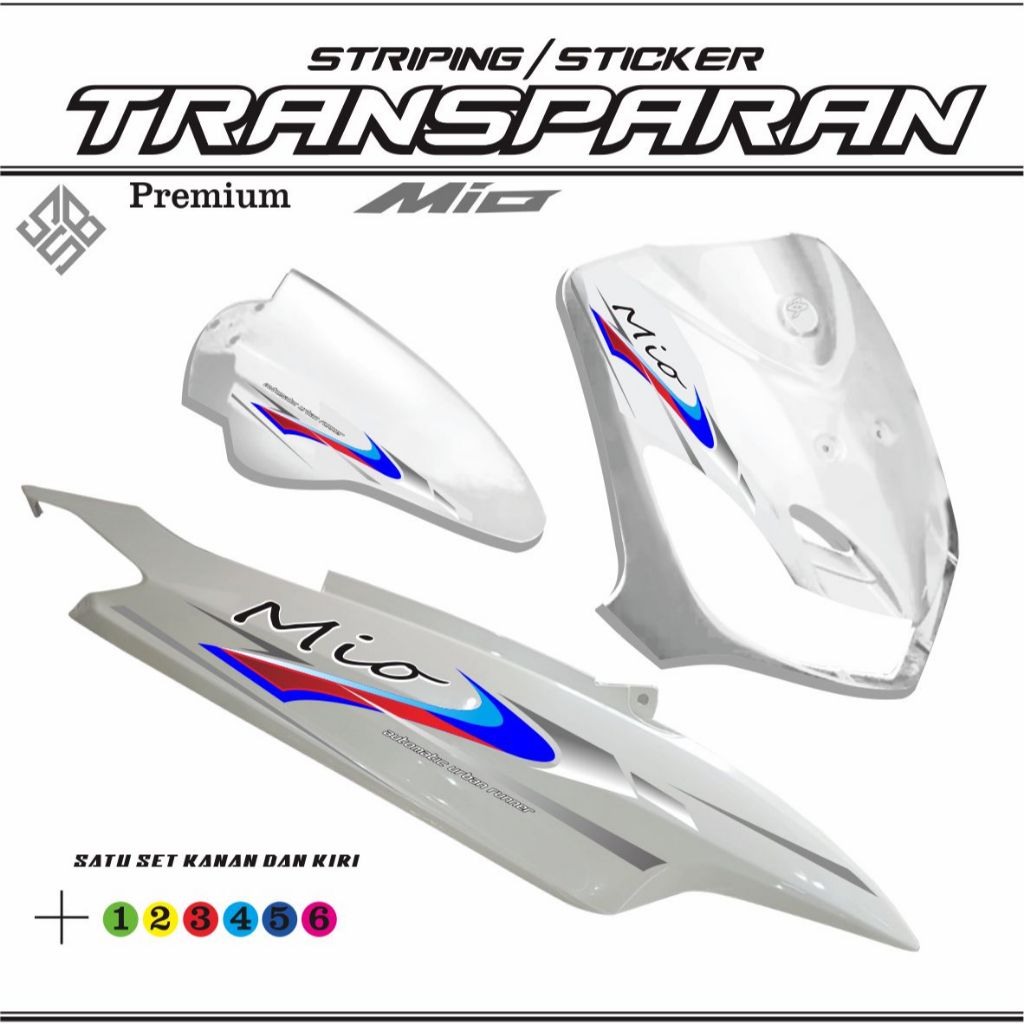 Yamaha MIO SMILE Motorcycle Pole STRIPING STRIPING/MIO SPORTI Sticker ...