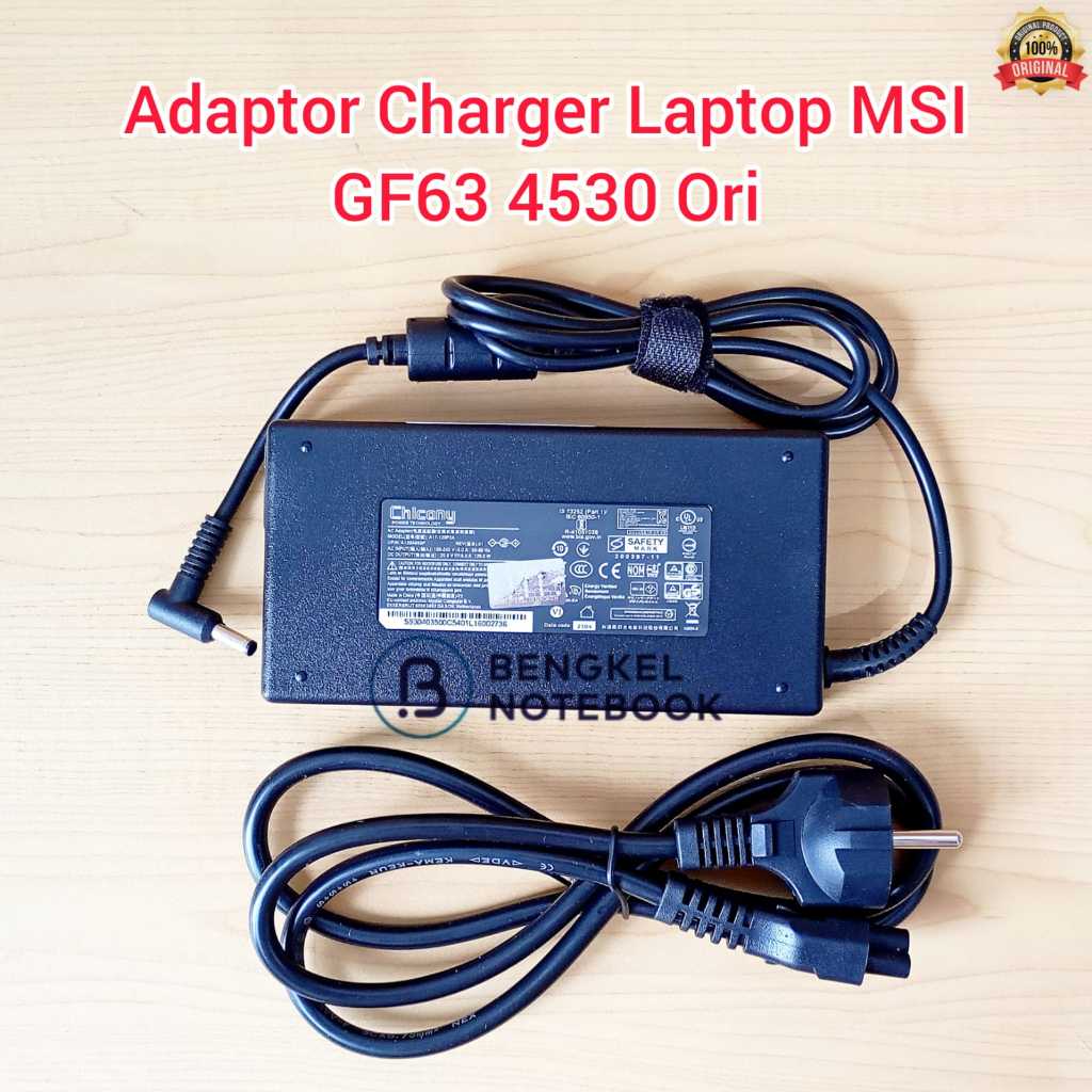 Msi GF63 Laptop Charger Adapter 20V 6A 4530 120W ORI | Shopee Philippines