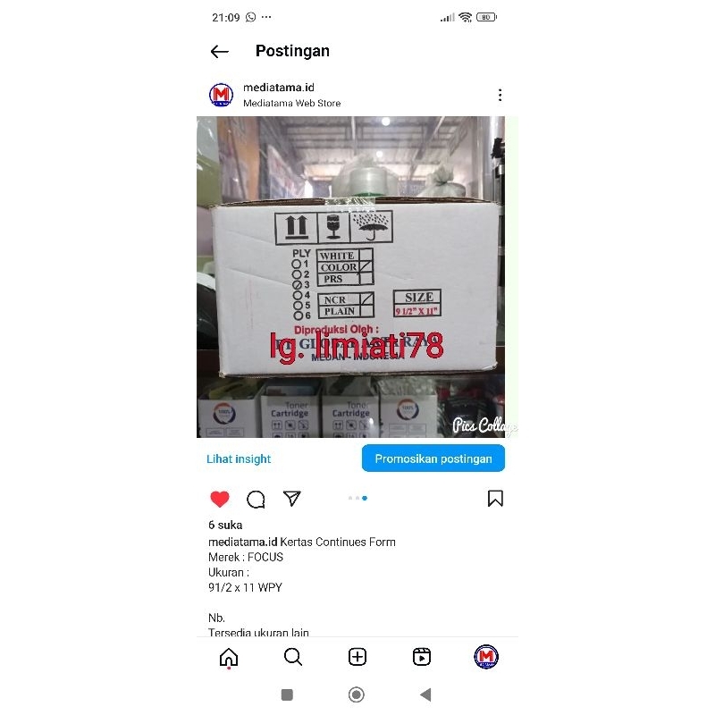 Continuous Form Focus Paper 9 1/2 x 11 (3 ply) | Shopee Philippines