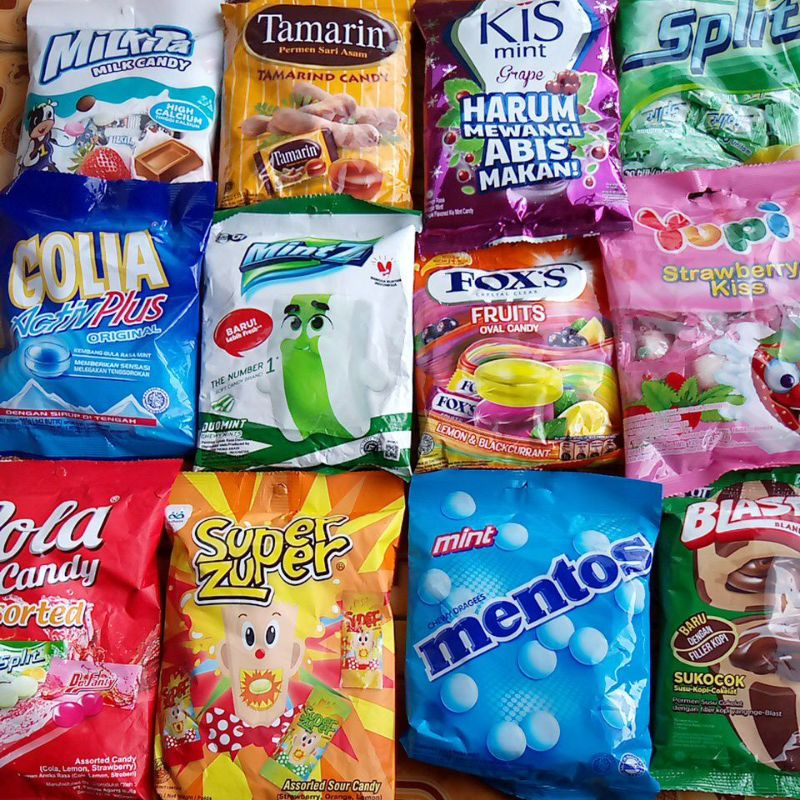 Assorted Candy 1 pack Kopiko Blaster Mentos Relaxa Kis Yupi Alpenliebe ...