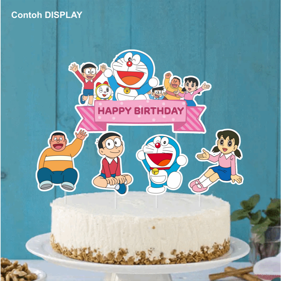 Cute Cool Cartoon Doraemon Paper Cake Topper | Shopee Philippines