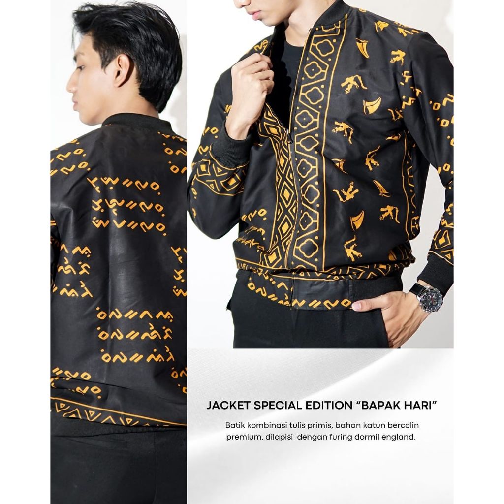 Written batik jacket PAK HARI special edition batik bomber jacket ...