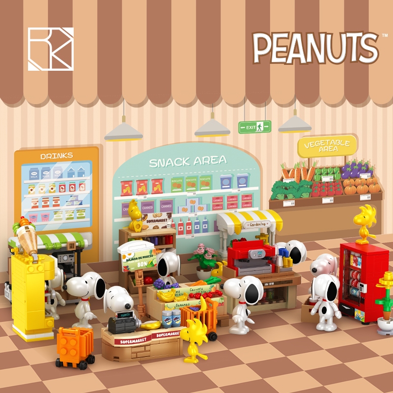 Brick Peanuts Snoopy Blind Box Supermarket Activity Series Toy S016 ...