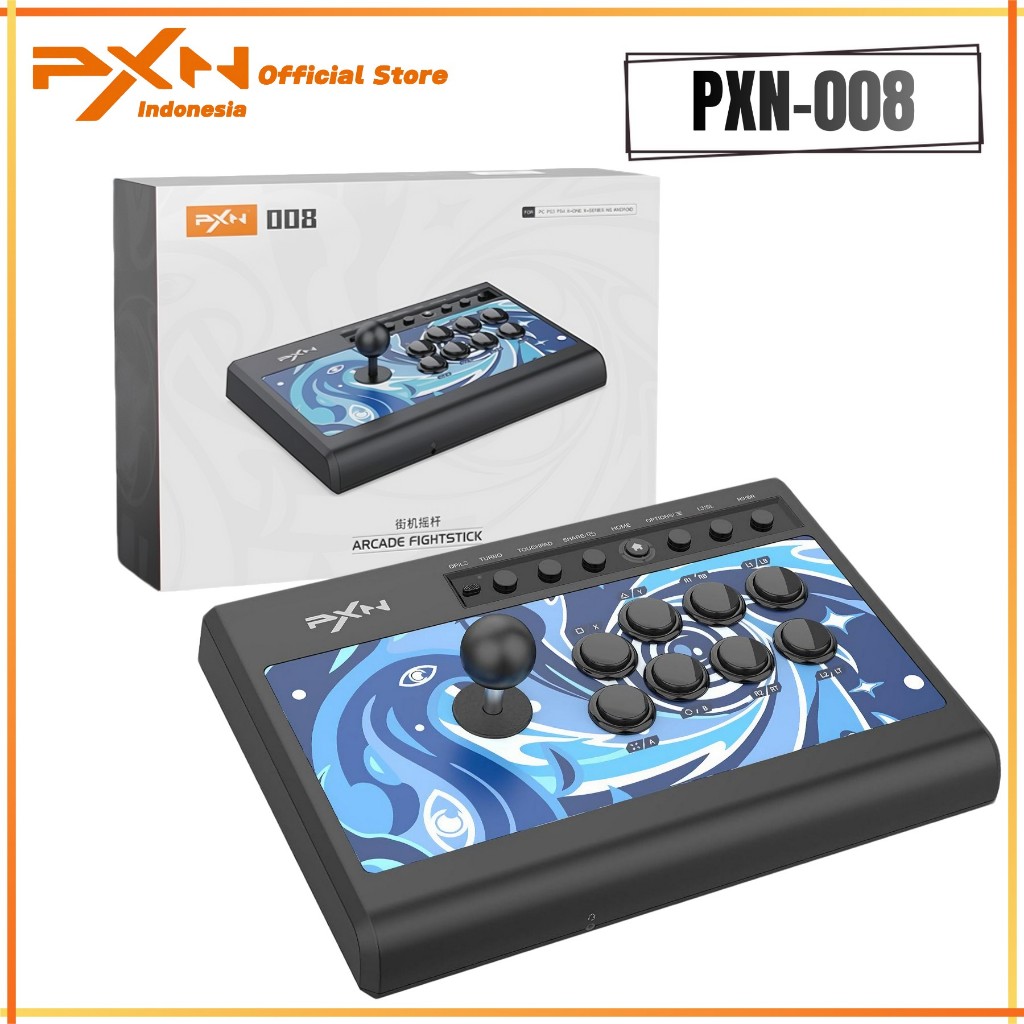 Pxn 008 Arcade Stick Fight Stick Game Controller Joystick Green Axis Mechanical Buttons USB ...