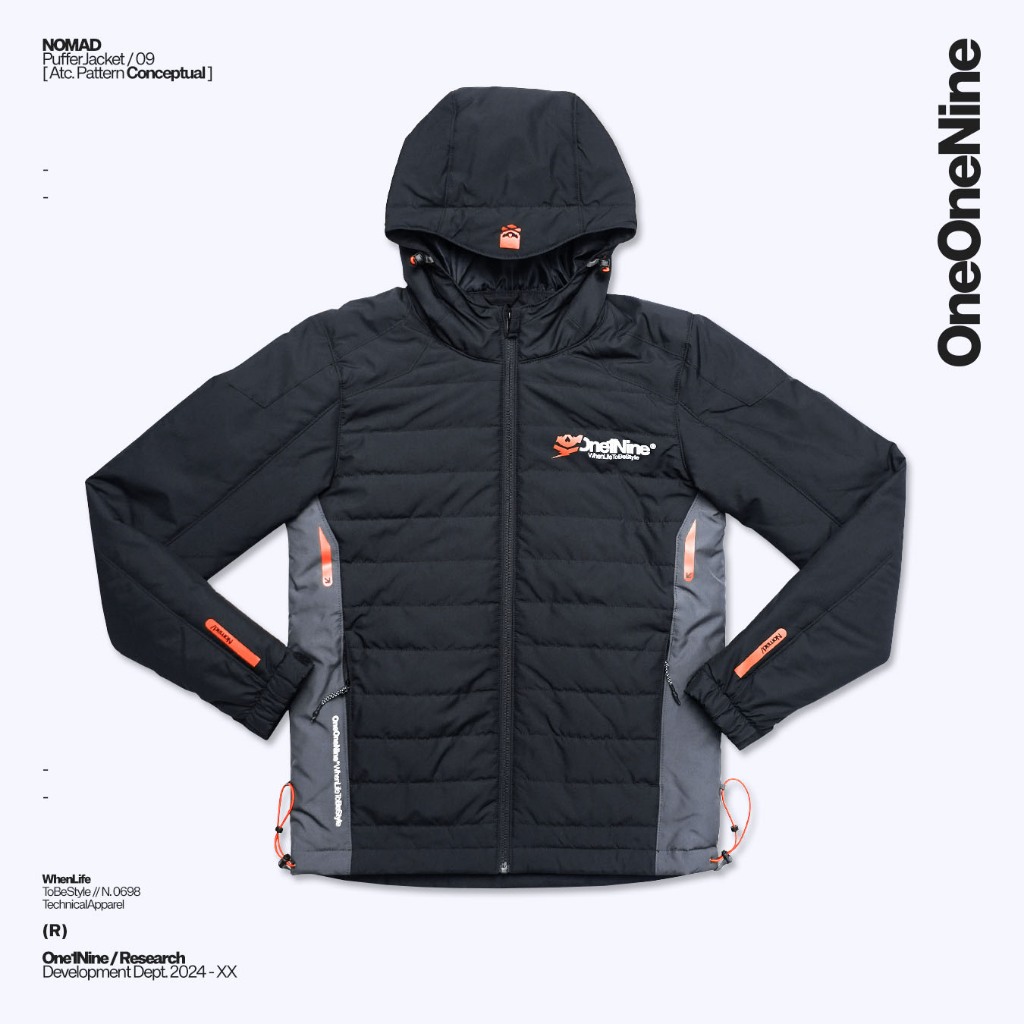 Oneonenine Ksr Puffer Jacket Nomad Black Series - Motorcycle Bubble ...