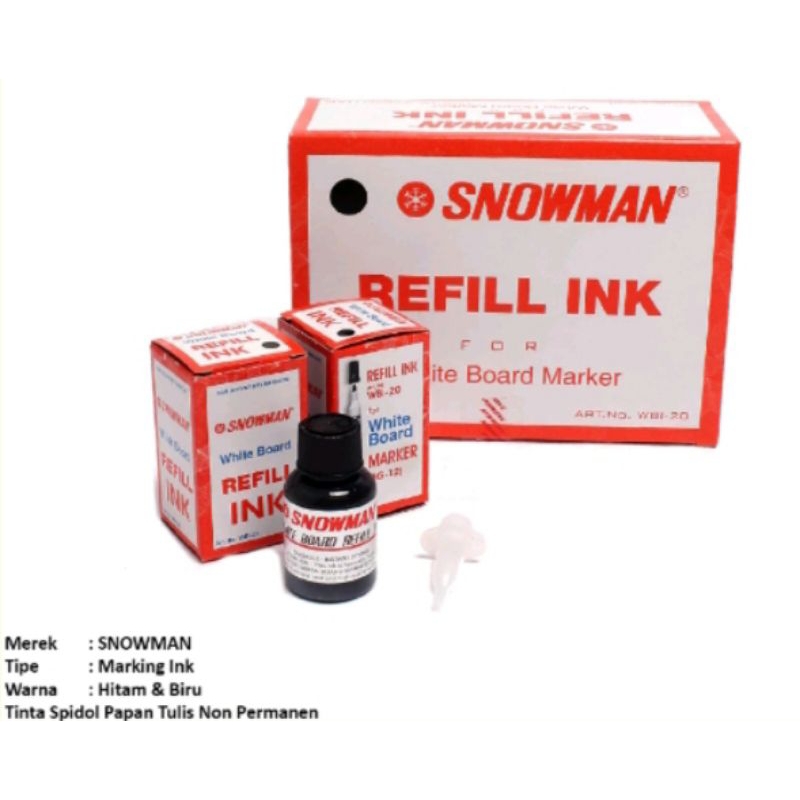 White Board SNOWMAN Marker Ink (White Board Marking Ink) | Shopee ...