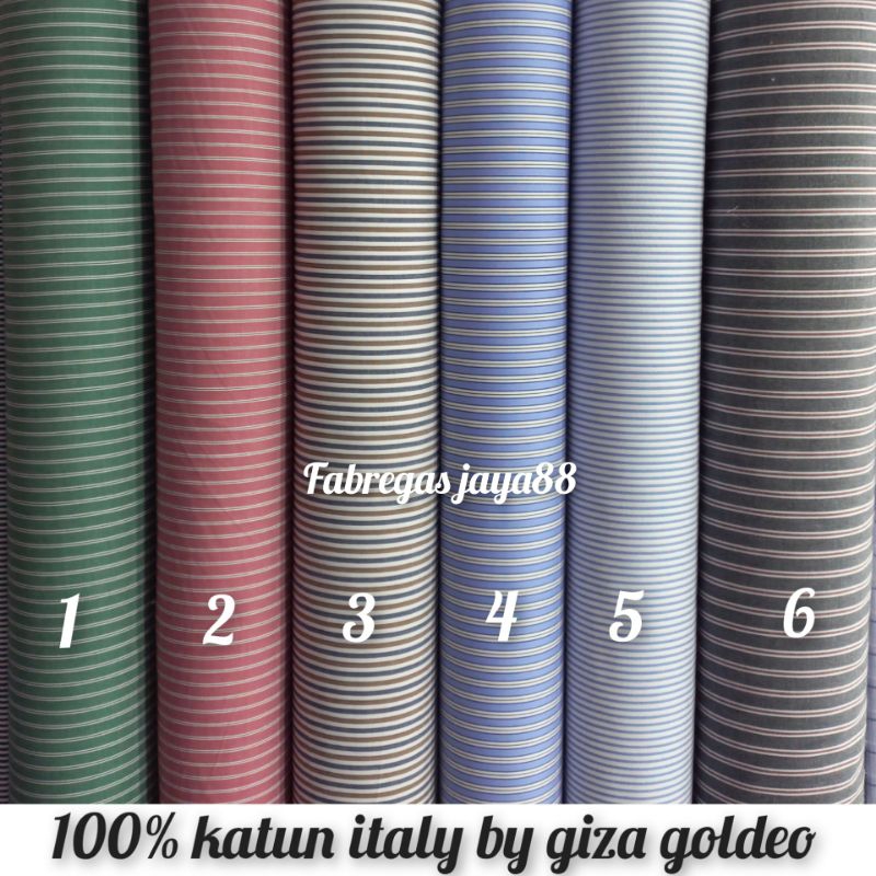 KATUN Premium Italian cotton fabric with premium stripes 100% cotton by ...
