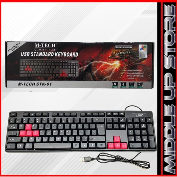 Standard M-TECH STK-01 USB Wired Keyboard - Mtech STK01 M-TECH Keyboard ...
