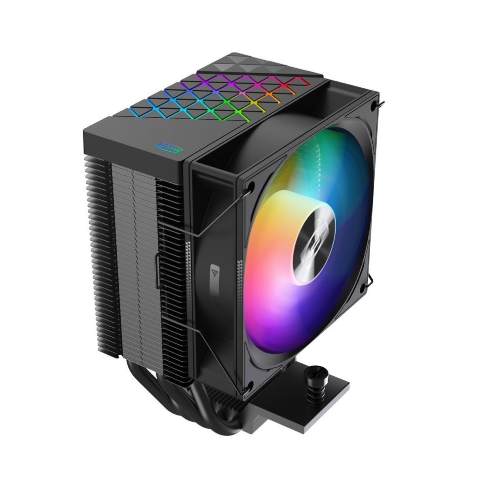 Pccooler R400 ARGB Black Tower CPU Cooler - 4 Full Black Nickel plated ...