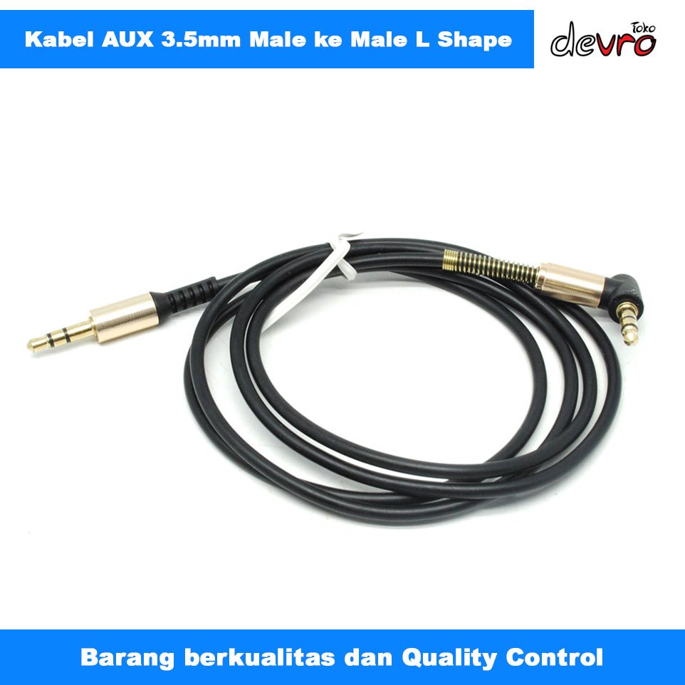 Aux Audio Cable 3.5mm Male to 3.5mm Male HiFi L Shape - Jack Cable 95cm ...