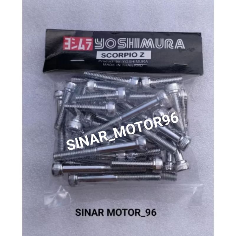 MESIN Engine TUB BOLT ENGINE BLOCK BOLTS SCORPIO Z CROME COMPLETE SET ...