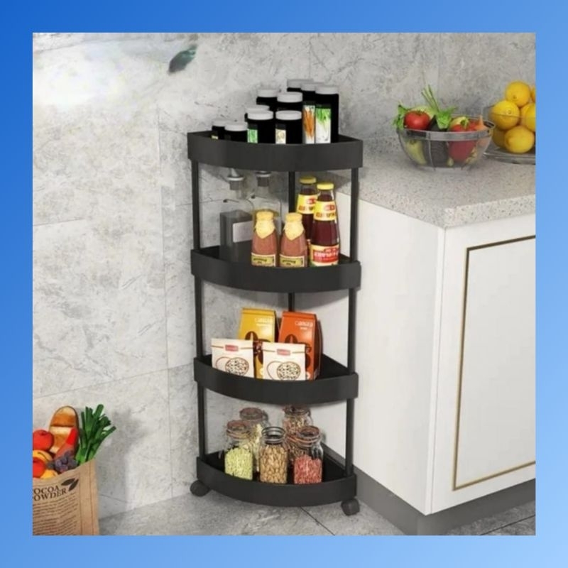 Kitchen Corner Shelf Triangle Kitchen Shelf Plastic Trolley Shelf ...