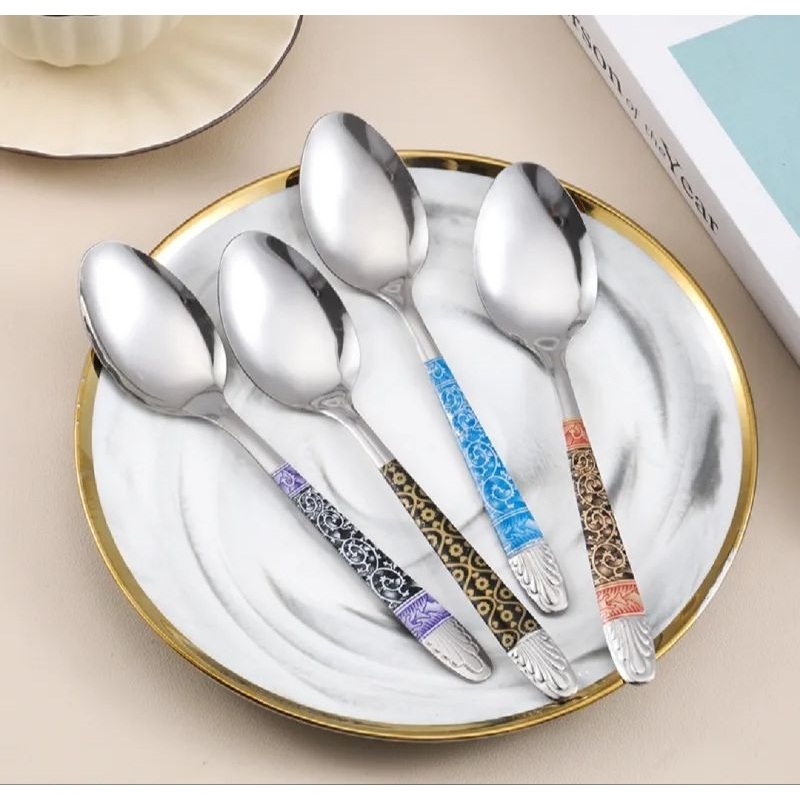 Stainless BATIK TABLE SPOON | Batik MOTIF STAINLESS STEEL SPOON | 1 ...