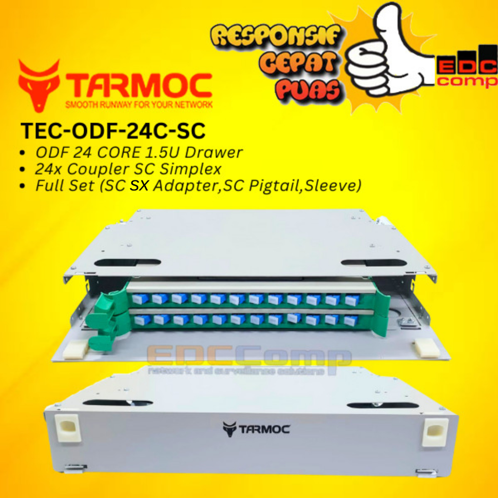 Odf/otb 24 Core SC Fiber Optic Complete with Rackmount | Odf 24C SC (SC ...