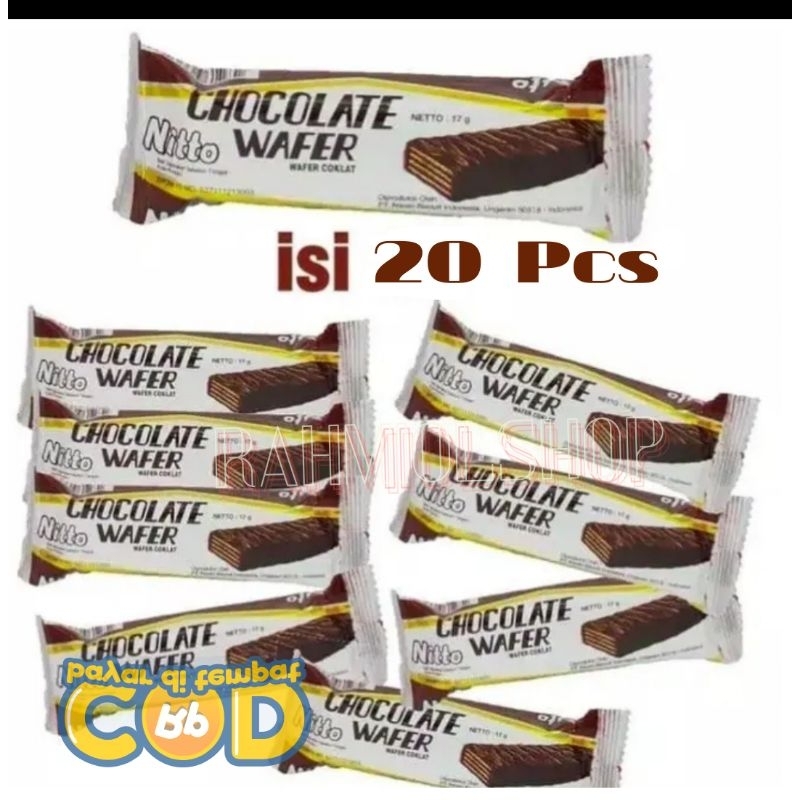 12.12 Nitto Chocolate Wafer/ 17g (get 20 Pcs) || Chocolate Wafer Nitto ...