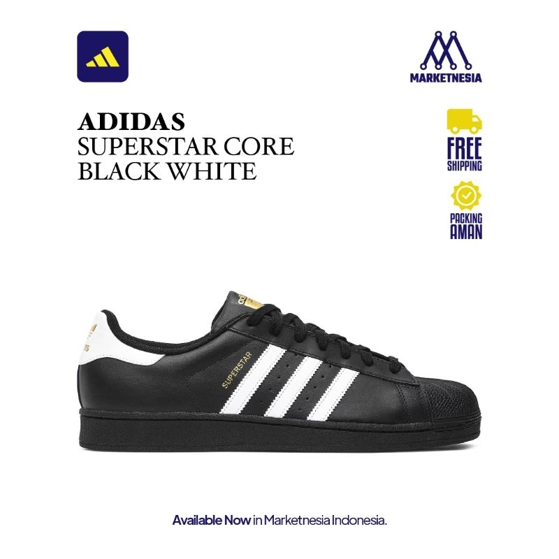 Adidas Superstar Core Black White Original | Shopee Philippines